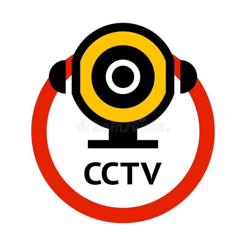CCTV Sticker, Video Surveillance Stock Vector - Illustration of sign ...