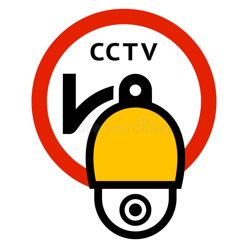 CCTV Sticker, Video Surveillance Stock Vector - Illustration of theft ...