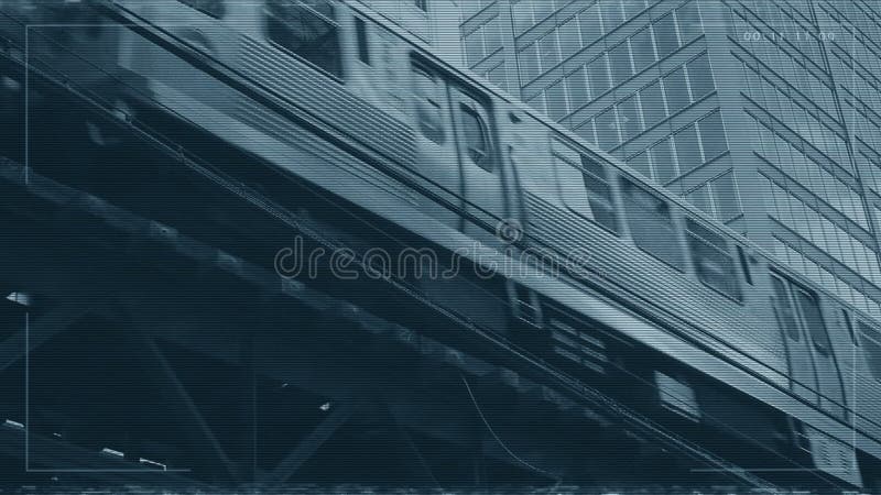 CCTV Subway Train Passes Overhead Stock Footage - Video of noisy ...