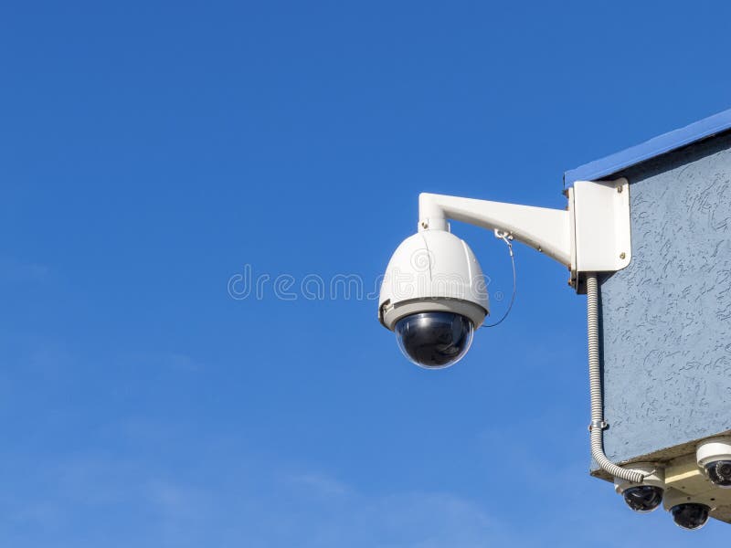 CCTV Surveillance Camera in the Area, Security Stock Image - Image of ...