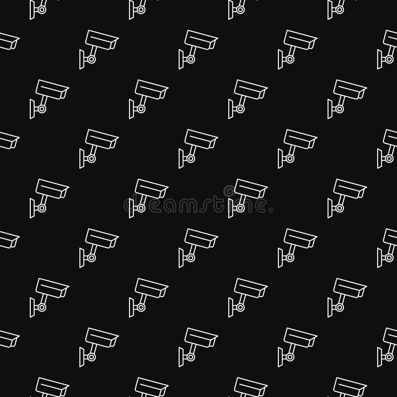 Cctv Camera Pattern Seamless Black Stock Illustrations – 140 Cctv ...