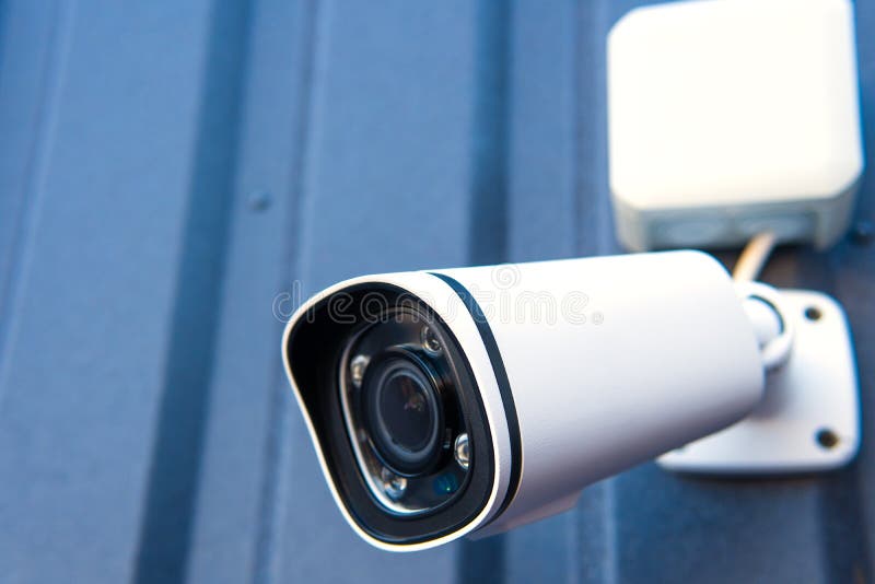 CCTV Surveillance Camera in Factory Area To Control Security System ...