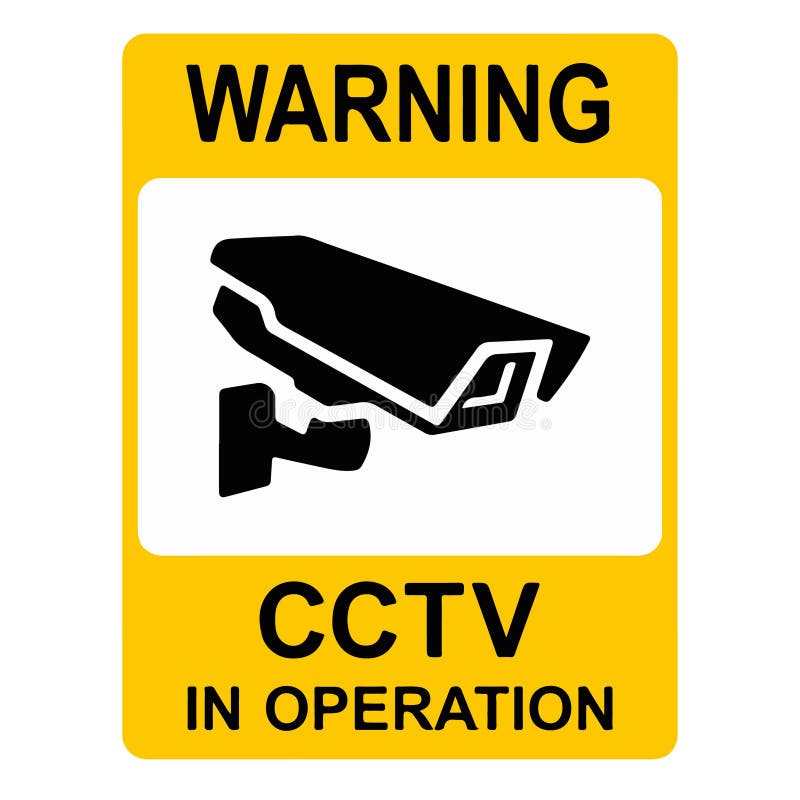 CCTV Surveillance Camera Sign Vector Icon for Business Security and ...
