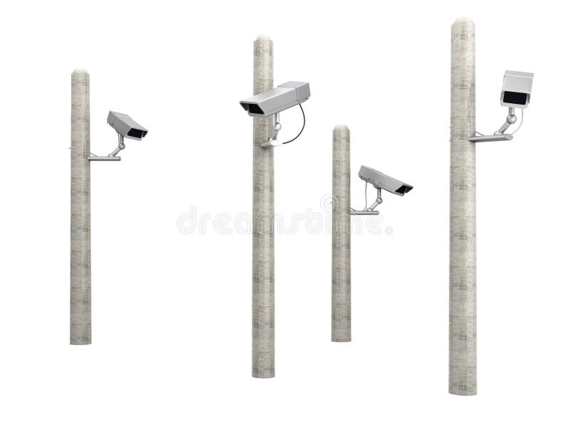 Surveillance Camera Pole Stock Illustrations – 179 Surveillance Camera ...