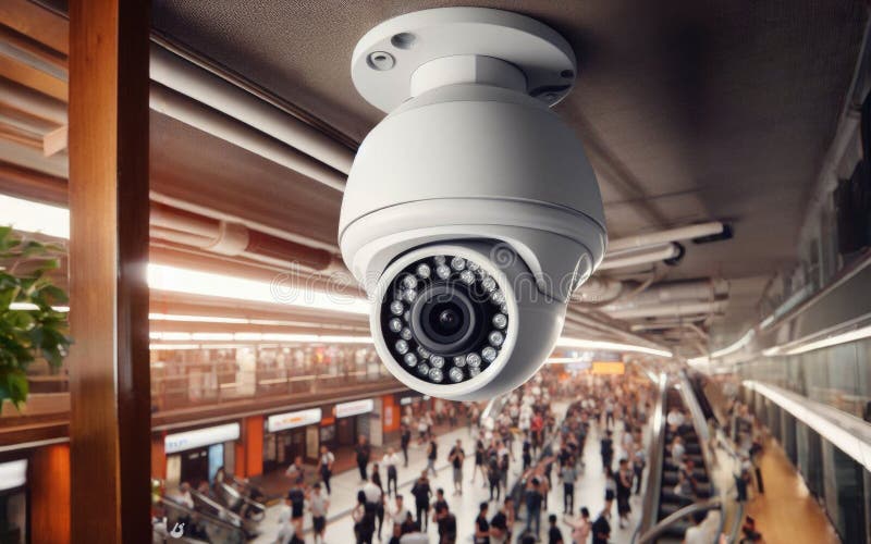 CCTV or Surveillance Operating in Office Building Stock Image - Image ...
