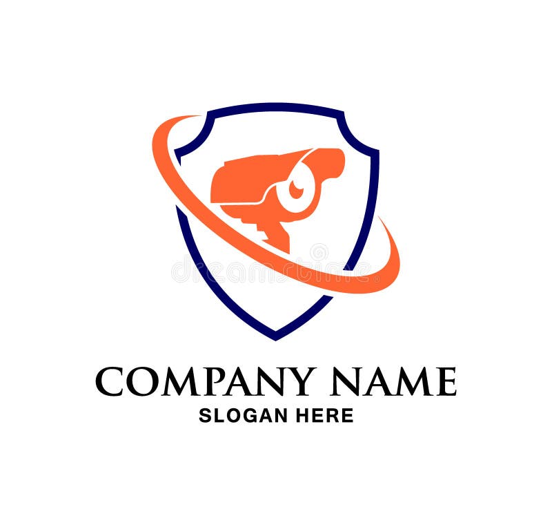 Cctv or Surveillance Security Camera Monitoring Inside a Shield Vector ...