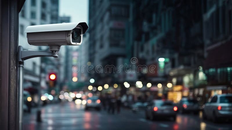 CCTV Surveillance System for Motion and Face Identity Detection. Stock ...
