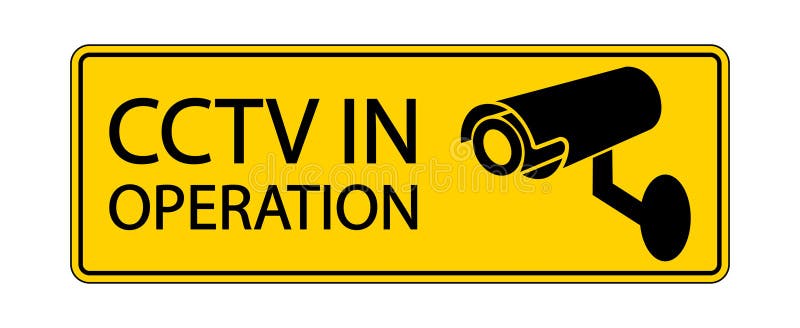 CCTV Surveillance Warning Sign Graphic Design Stock Vector ...