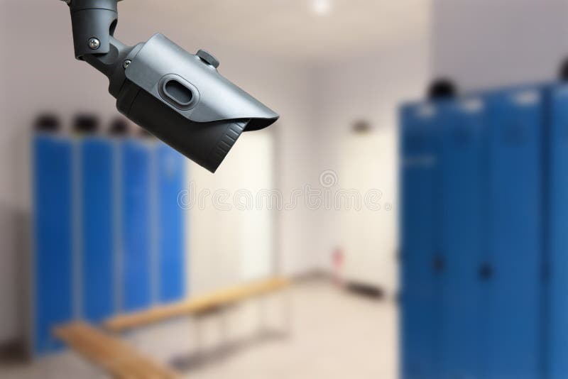 CCTV System in the Locker Room. Security Camera. Stock Photo - Image of ...