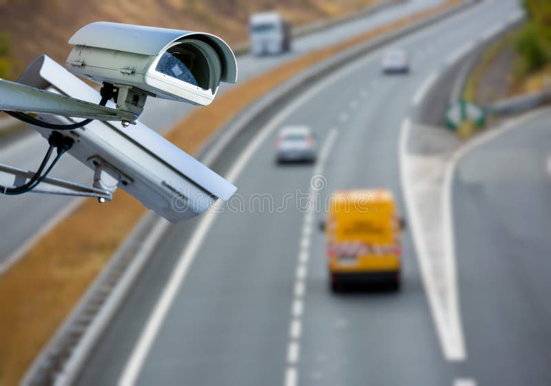 CCTV system on the road stock image. Image of monitor - 79209615