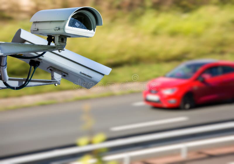 CCTV system on the road stock photo. Image of road, record - 79209758