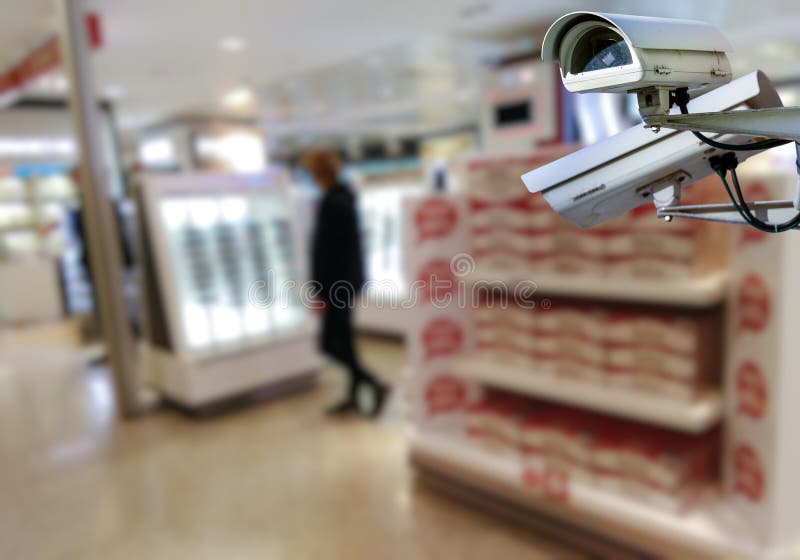 CCTV system in shop stock photo. Image of city, closeup - 79209352