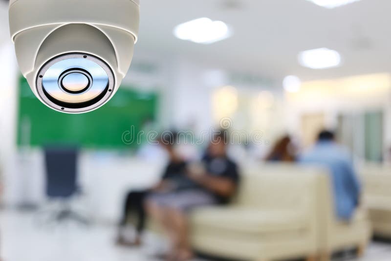 CCTV Tool of Dome Camera in Hospital Stock Photo - Image of danger ...