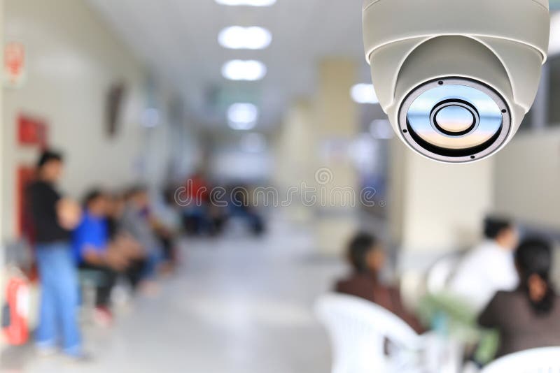 CCTV Tool of Dome Camera in Hospital Stock Photo - Image of monitor ...