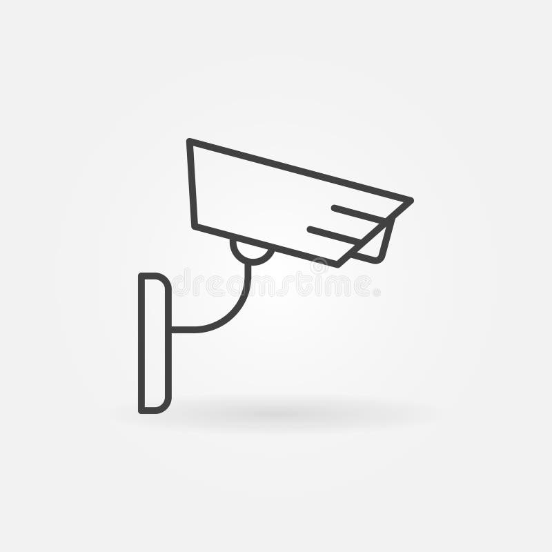CCTV Vector Outline Concept Icon or Symbol Stock Vector - Illustration ...