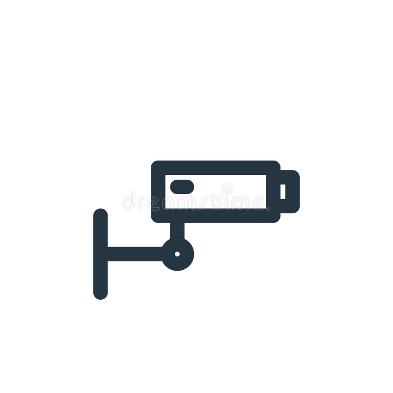 Cctv Vector Icon Isolated on White Background. Outline, Thin Line Cctv ...