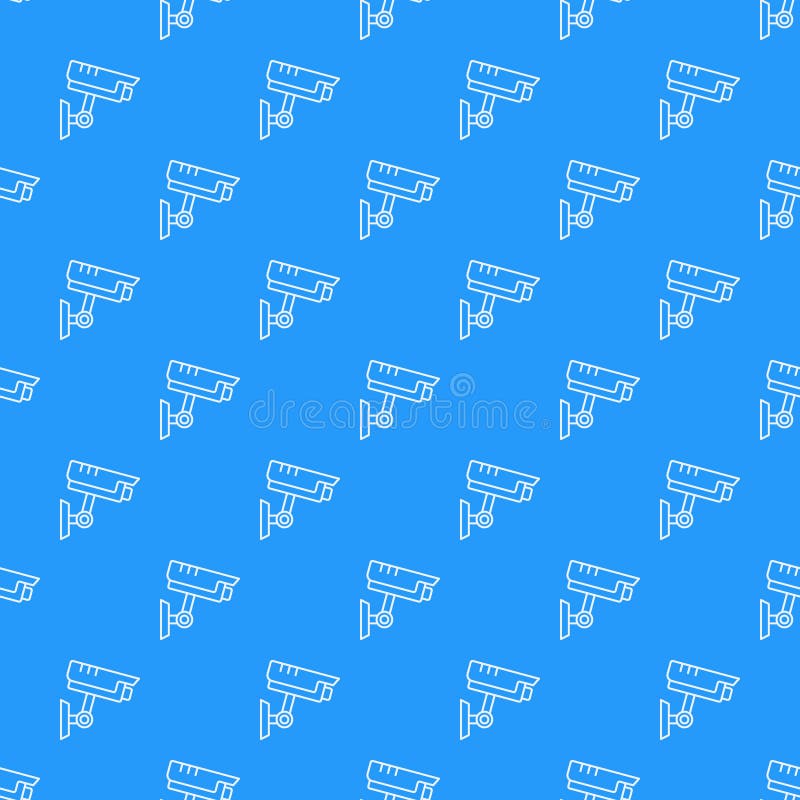 Blue CCTV and Surveillance Camera Vector Banner Stock Vector ...