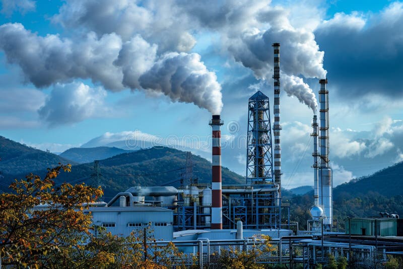 CCUS Showcasing the Process of Capturing Carbon Dioxide Emissions from ...