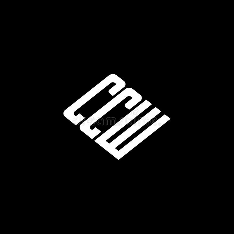 CCW Letter Logo Design on Black Background Stock Illustration ...