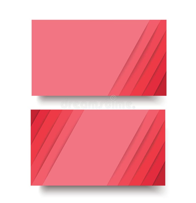 Modern Pink Lines Double Sided Business Card Template Vector Eps10 ...