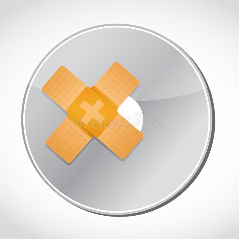 Cd Band Aid Fix Solution Concept Stock Illustration - Illustration of ...