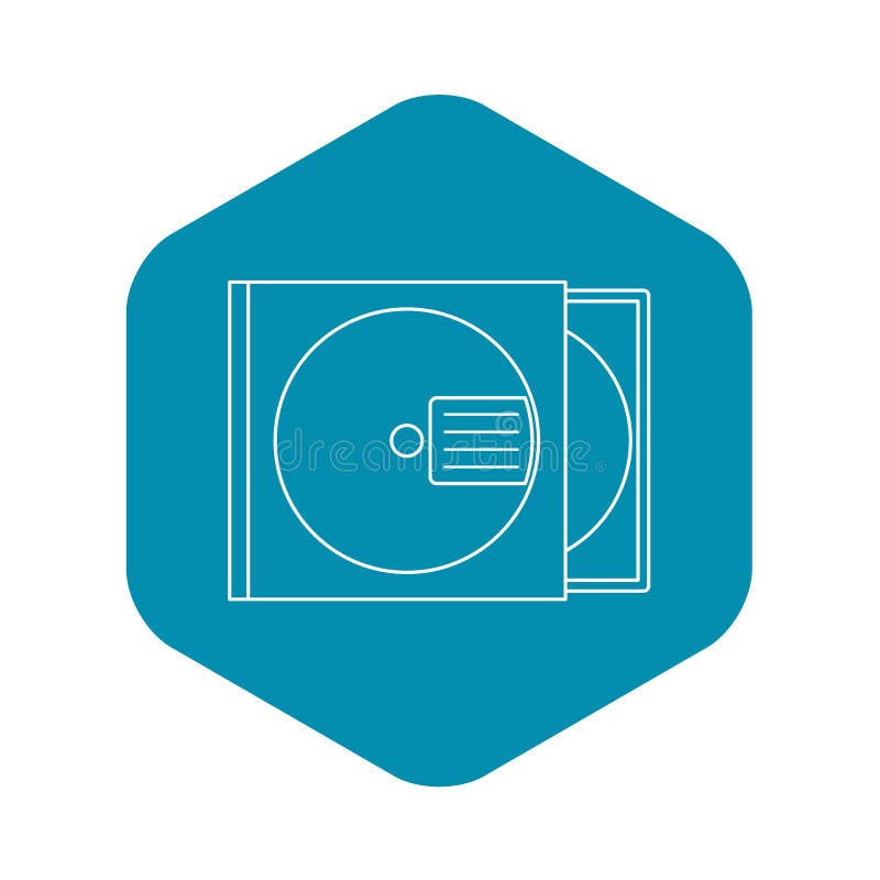 CD box icon, outline style stock vector. Illustration of copy - 144931309