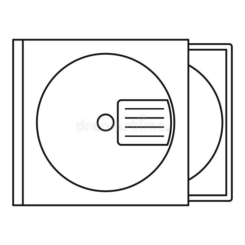 Compact Disc Icon Vector From Music Collection. Thin Line Compact Disc ...