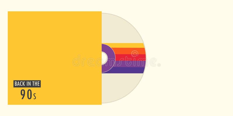 CD in a Box Labeled Back To the 90s. Retro Concept Stock Vector ...