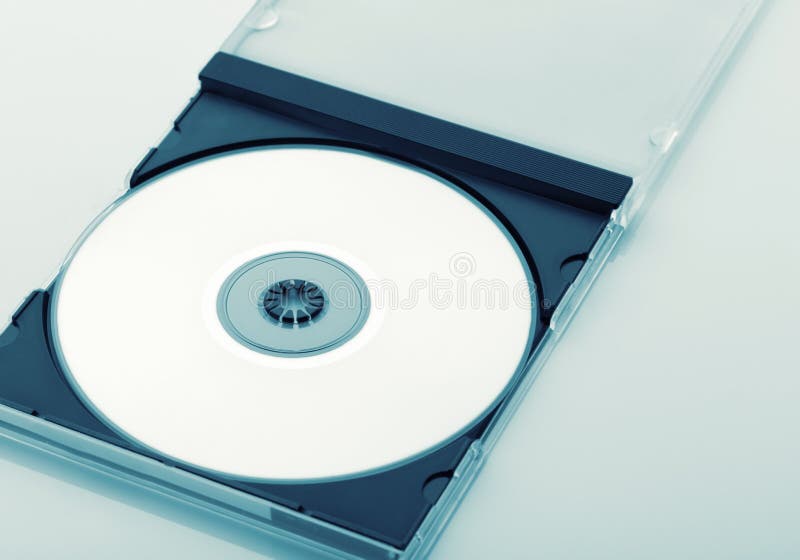 White CD Case Open stock photo. Image of storage, medium - 33766868