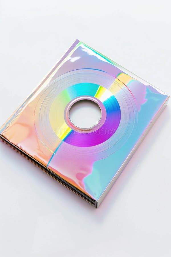 CD Case with a Rainbow Design on it Stock Image - Image of music, copy ...