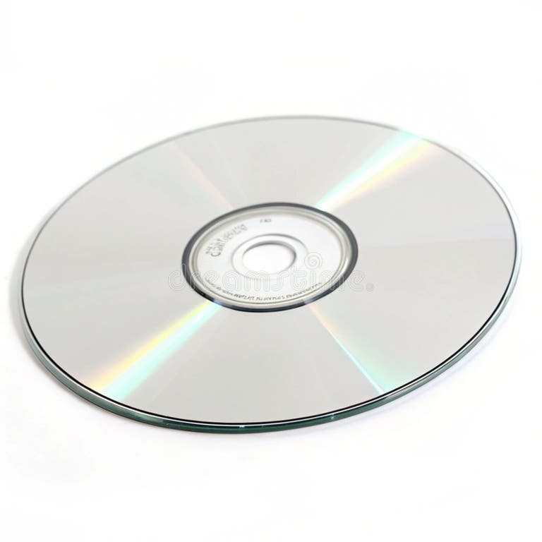 CD Compact Disc Isolated on White Background Stock Illustration ...