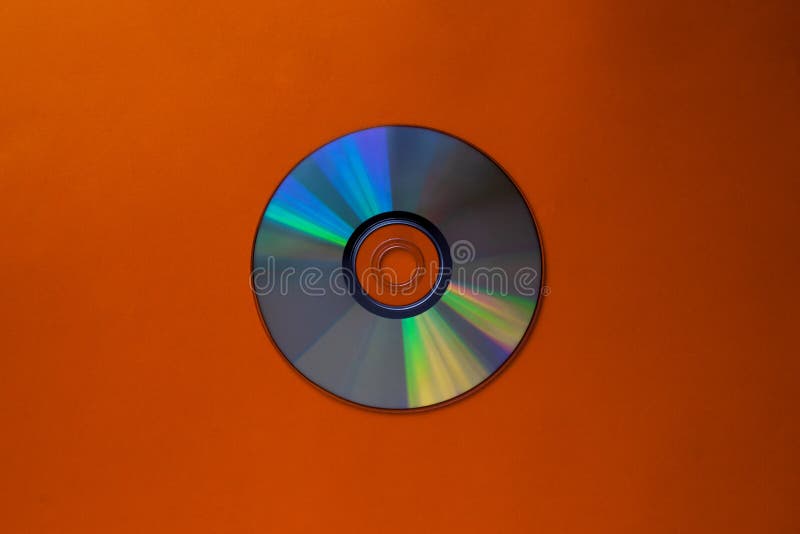 Shiny Red Orange Compact Disc Digital Data Storage Media Stock Photos ...