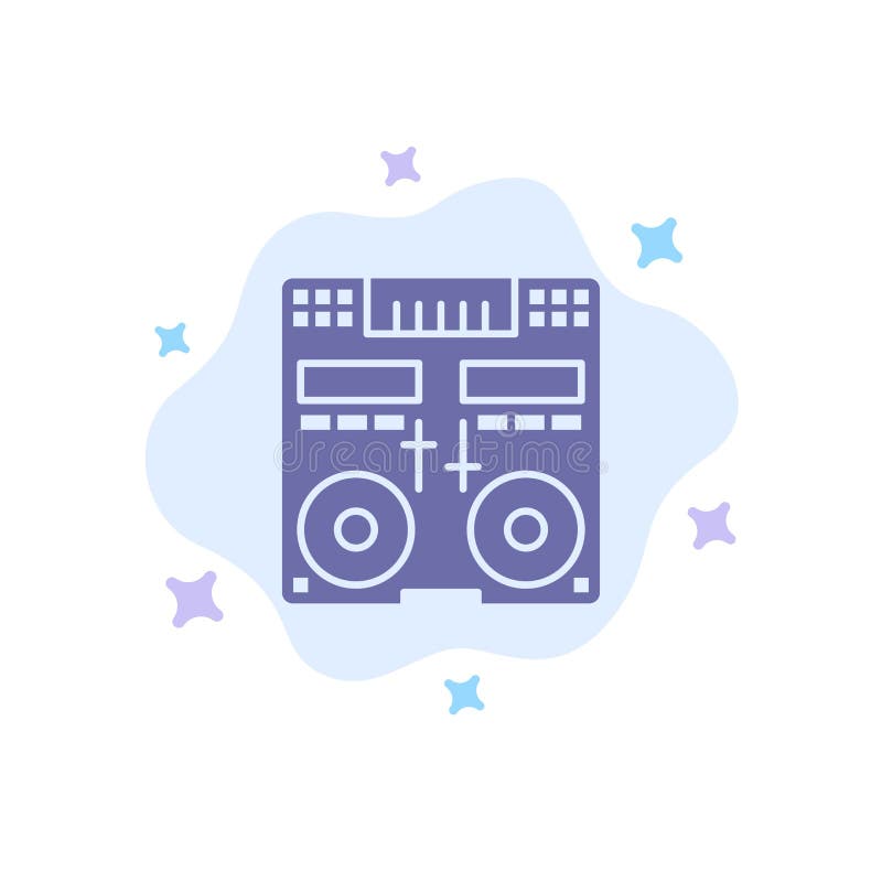 Cd, Console, Deck, Mixer, Music Blue Icon on Abstract Cloud Background ...