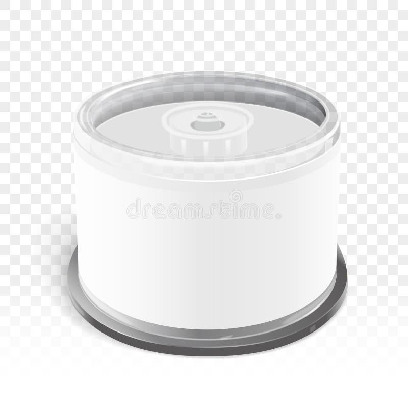 CD Container with Blank Label Stock Vector - Illustration of plastic ...