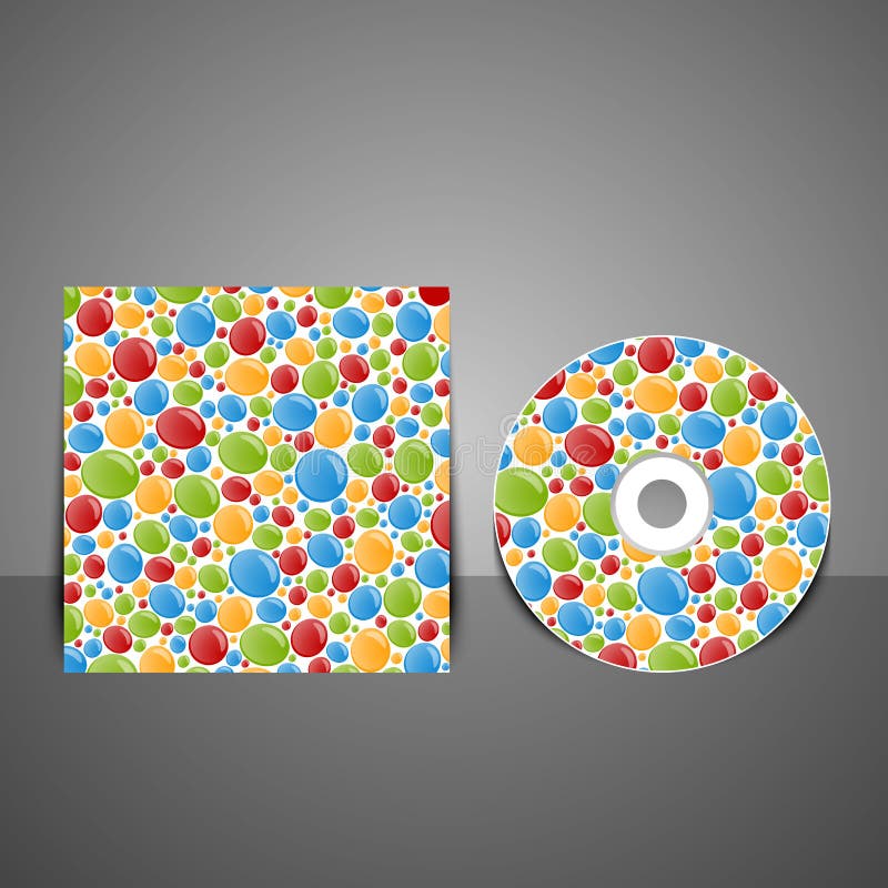 CD Cover Design with Colorful Bubbles. Stock Vector - Illustration of ...