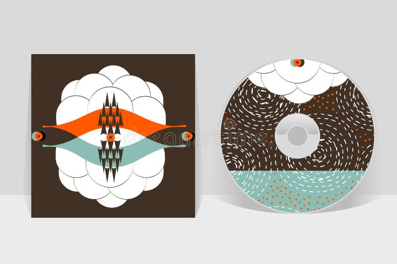 CD cover design template stock vector. Illustration of communications ...