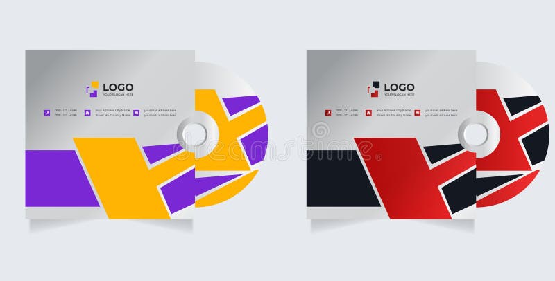 Cd Cover Design Template Presentation , Editable Vector Illustration ...