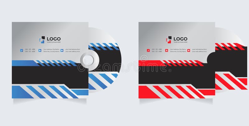Cd Cover Design Template Presentation , Editable Vector Illustration ...