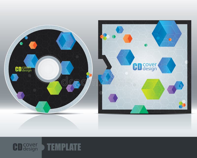 CD Cover Design Template Set 1 Stock Vector - Illustration of music ...