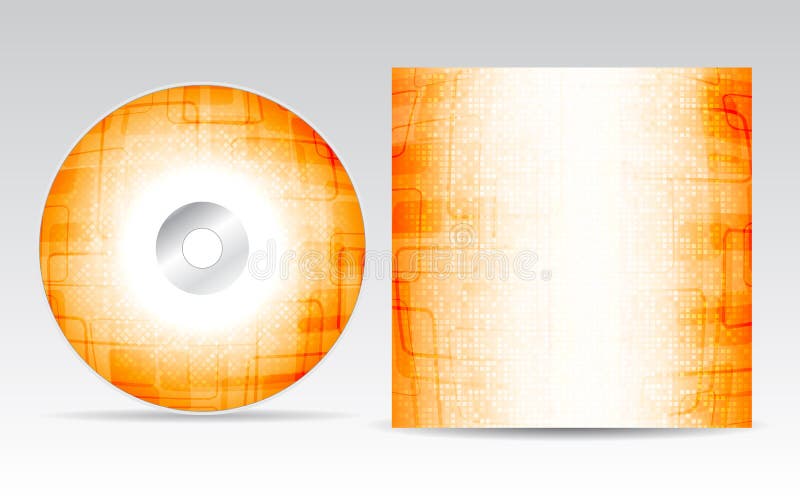 Vector CD or DVD Cover Design Stock Illustration - Illustration of ...