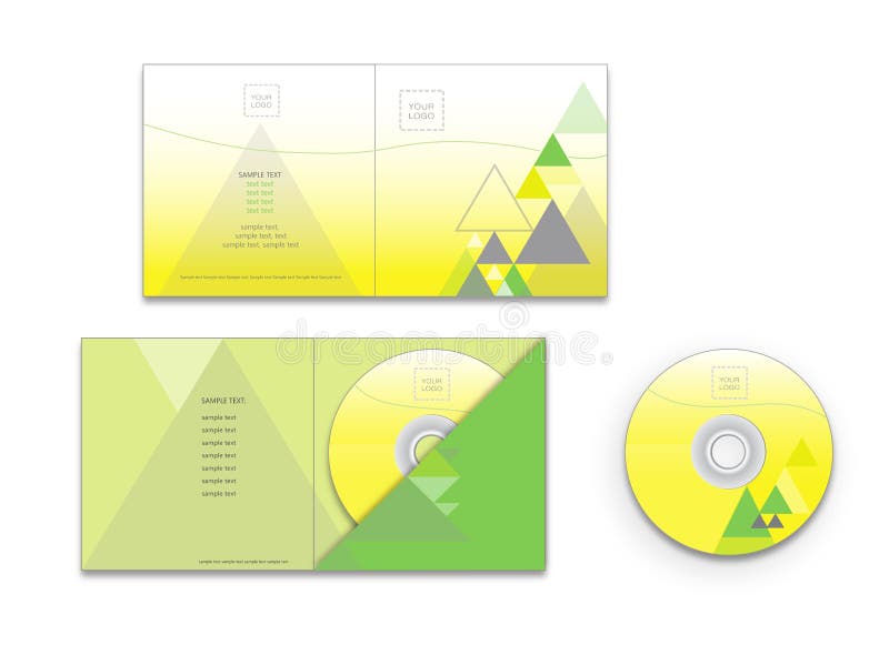 CD Cover and Envelope Design Stock Vector - Illustration of front ...
