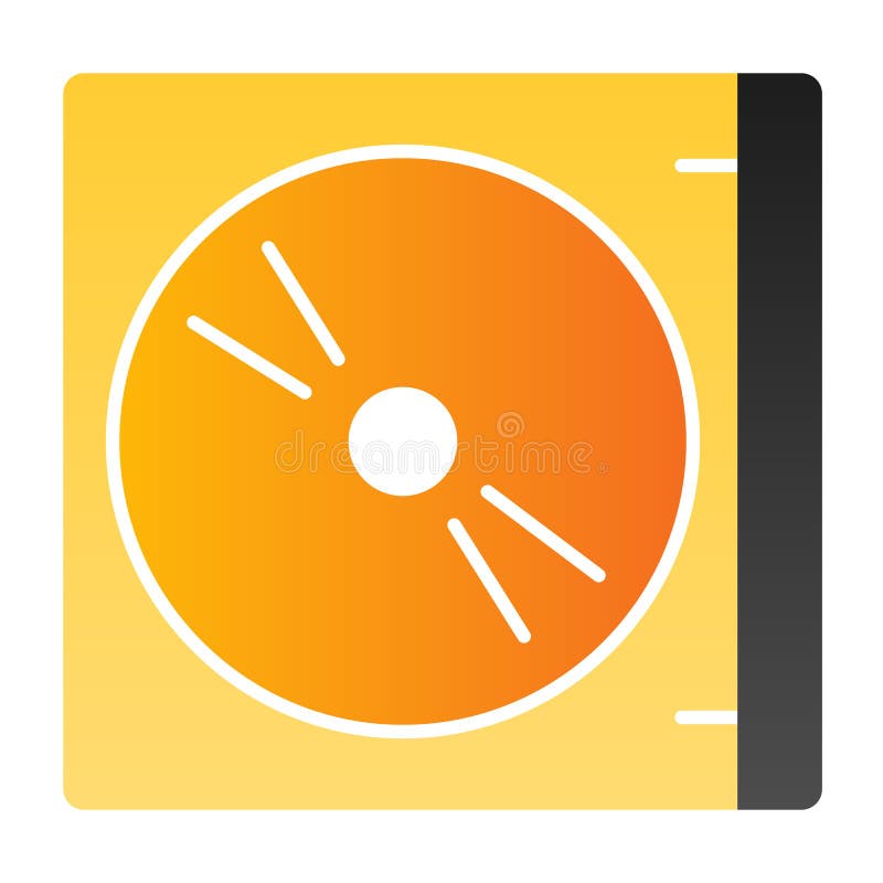 Cd with Cover Flat Icon. Dvd Box Vector Illustration Isolated on White ...