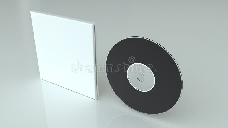 CD and Cover on Floor Reflection Stock Illustration - Illustration of ...