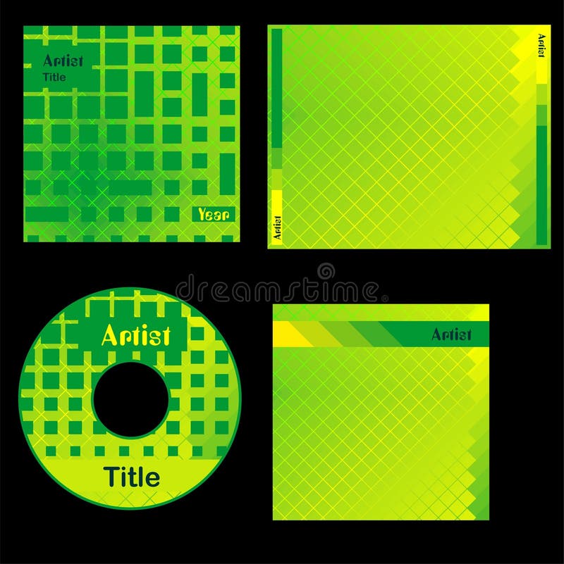 Cd cover green design stock illustration. Illustration of design - 24325308