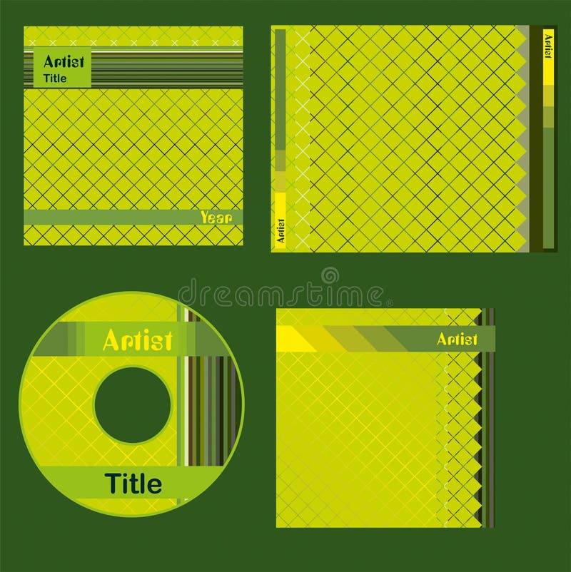 Cd cover green design stock illustration. Illustration of light - 25095165