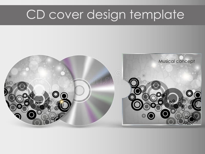 Cd Cover Presentation Design Template Stock Vector - Illustration of ...