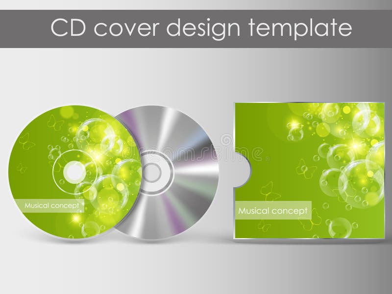 Cd Cover Presentation Design Template Stock Vector - Illustration of ...