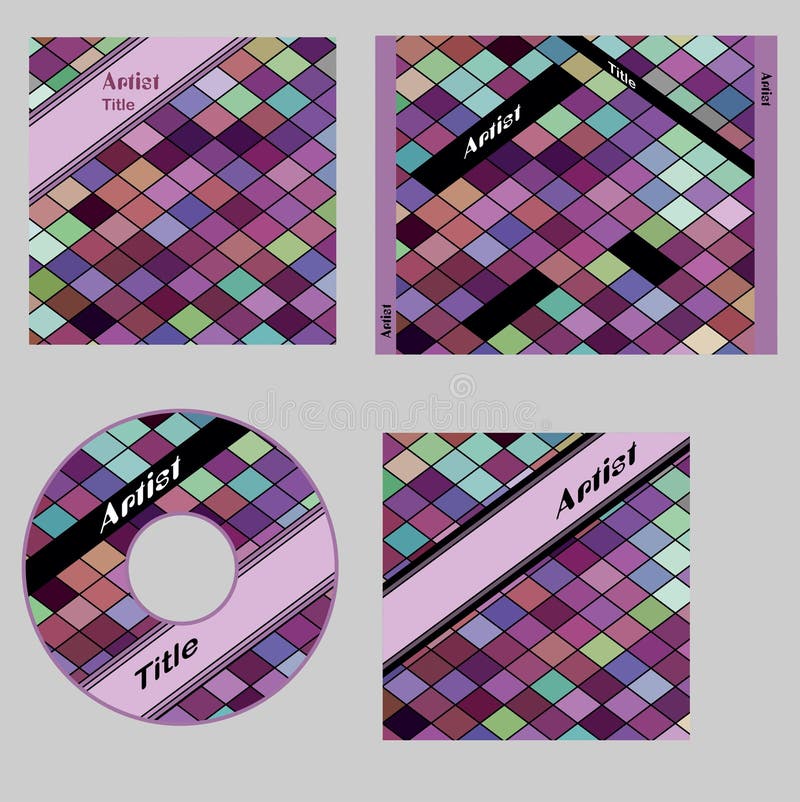 Cd cover retro design stock illustration. Illustration of warm - 25095177