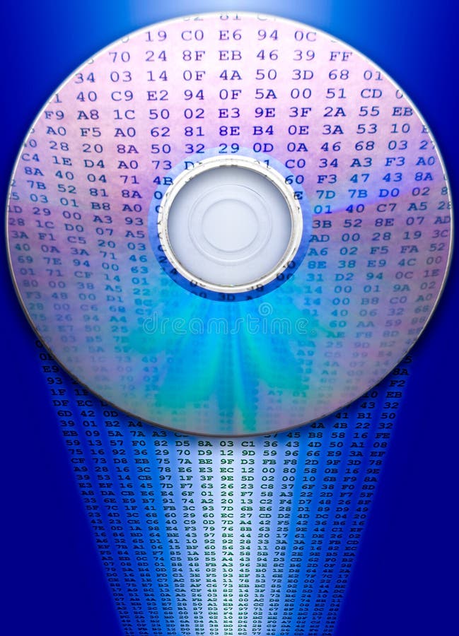 Bytes on computer cd stock photo. Image of byte, progress - 2491176