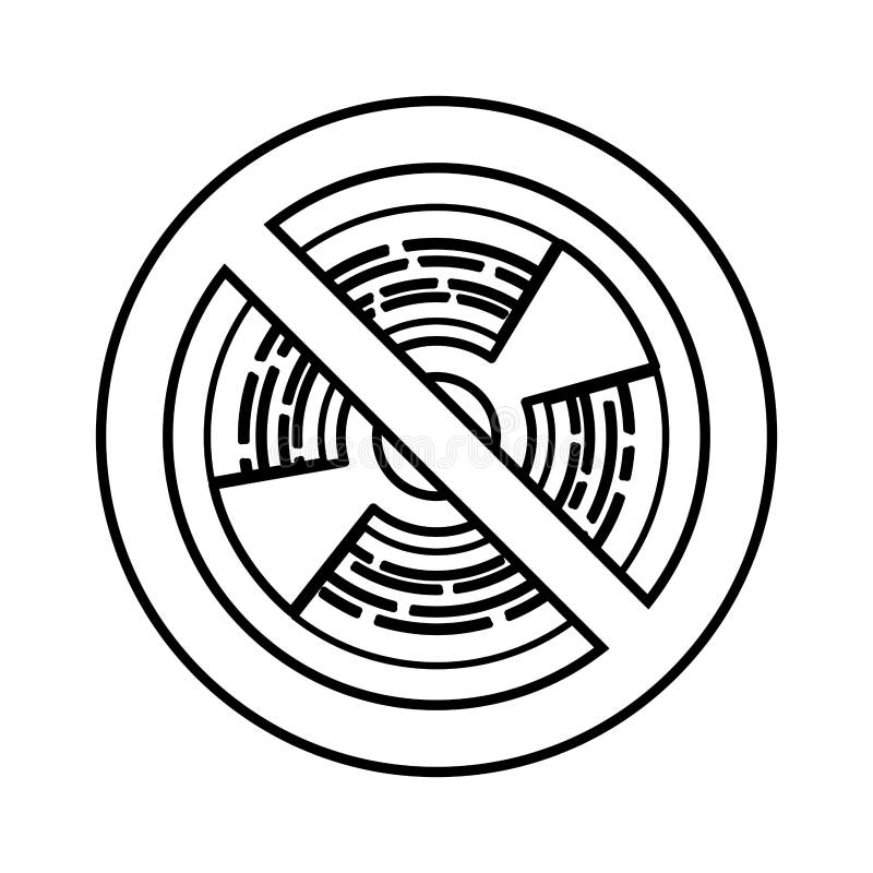 Cd with denied sign stock vector. Illustration of stop - 90885996